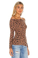 LNA Brushed Leopard Blake Sweater in Chestnut Leopard | REVOLVE