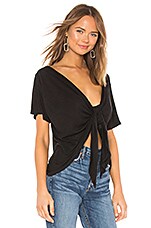 LNA Emma Knot Tee in Black | REVOLVE