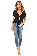 LNA Emma Knot Tee in Black | REVOLVE