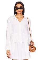LNA Rai Linen Button Up in White | REVOLVE
