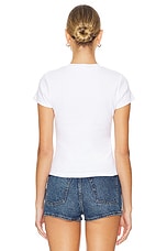 LNA Fitted Cotton Rib Crew Tee in White | REVOLVE