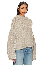 LUNYA Lofty Wool Whip Stitch Pullover Sweater in Toasted Marl | REVOLVE