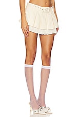 LOBA Paulina Mini Skirt in Beige | REVOLVE