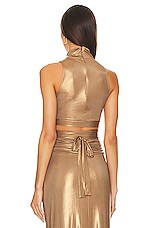 Lapointe Wrap Bra Top in Pale Gold | REVOLVE