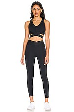 Le Ore Corso Crossover Sports Bra in Black | REVOLVE