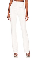 Lovers and Friends Troy Split Hem Pant in White | REVOLVE