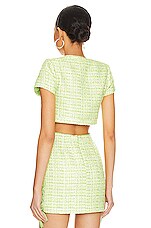 Lovers and Friends Tai Cropped Top in Lime Green Tweed | REVOLVE