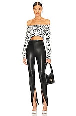 LPA Rizzo Zebra Jacquard Cropped Cardigan in Black & White | REVOLVE
