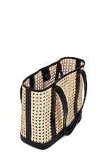 Lovestrength Natural Rattan Wicker Tote in Black | REVOLVE
