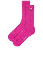 Love Stories Rib Socks in Pink | REVOLVE