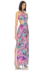 Luli Fama Cut Out Maxi Dress in Jungle Fever | REVOLVE
