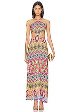 Luli Fama Miami Sorbet Cut Out Long Dress in Multicolor | REVOLVE