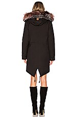 Mackage Rena Jacket With Fur Trim in Black & Pink | REVOLVE