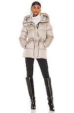 Mackage Freya Puffer Jacket in Champagne-Black | REVOLVE