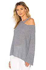 MAJORELLE Shoulder Cut Out Sweater in Blue | REVOLVE