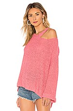 MAJORELLE Shoulder Cut Out Sweater in Pink | REVOLVE