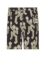 Mami Wata Dice Robot Surf Trunk in Black/Ecru | REVOLVE