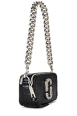 Marc Jacobs The Croc Embossed Snapshot in Black | REVOLVE