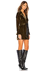 Marled x Olivia Culpo Velvet Piping Dress in Golden Olive | REVOLVE