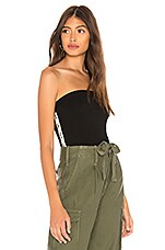 Marled x Olivia Culpo Printed Tape Tube Top in Black | REVOLVE