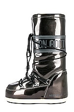 MOON BOOT Icon Vinile Met Boot in Black | REVOLVE