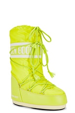 MOON BOOT Icon Nylon Boot in Cyber Lime | REVOLVE