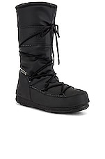 MOON BOOT High Rubber WP Boot in Black | REVOLVE