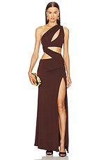 Michael Costello ROBE DE SOIRÉE DAKOA en Chocolate Brown | REVOLVE