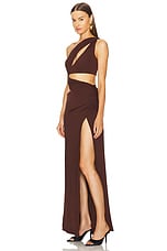 Michael Costello ROBE DE SOIRÉE DAKOA en Chocolate Brown | REVOLVE