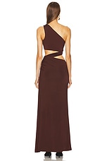 Michael Costello ROBE DE SOIRÉE DAKOA en Chocolate Brown | REVOLVE