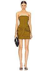 MYBESTFRIENDS Raine Dress in Olive | REVOLVE