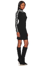 MILLY Racer Stripe Mini Dress in Black & Ecru | REVOLVE