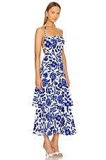 MILLY Flowers Of Spain Linen Dress in Blue & White | REVOLVE