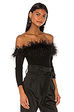MILLY Feather Top in Black | REVOLVE