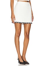 MILLY Jayla Mini Skirt in Ecru | REVOLVE