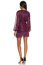 MINKPINK Ines V Neck Ruched Mini Dress in Multi | REVOLVE