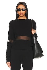 Michael Lauren Inacio Pullover With Mesh in Black | REVOLVE