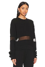 Michael Lauren Inacio Pullover With Mesh in Black | REVOLVE