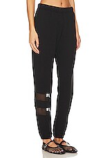 Michael Lauren Setton Mesh Contrast Pant in Black | REVOLVE