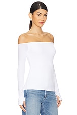 Michael Lauren Lanny Off Shoulder Long Sleeve Top in White | REVOLVE