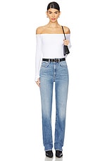 Michael Lauren Lanny Off Shoulder Long Sleeve Top in White | REVOLVE