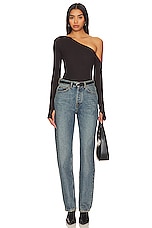 Michael Lauren Magdaleno Asymmetrical Tee in Espresso | REVOLVE