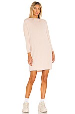 Mina Lisa Sweater Knit V Beck Lounge Dress in Beige | REVOLVE