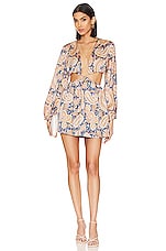 MORE TO COME Rosalinda Mini Dress in Blue Multi | REVOLVE