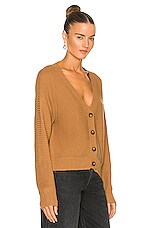 MORE TO COME Harper Deep V Cardigan in Brown | REVOLVE