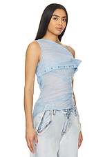 MARRKNULL Pleated Top in Blue | REVOLVE