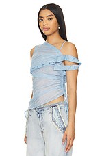MARRKNULL Pleated Top in Blue | REVOLVE