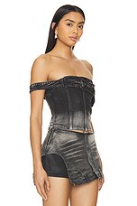 MARRKNULL Denim Top in Black | REVOLVE
