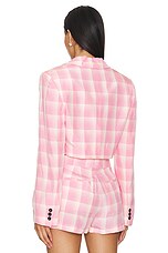 MSGM Check Blazer in Pink | REVOLVE
