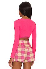 MSGM Wrap Crop Top in Pink | REVOLVE